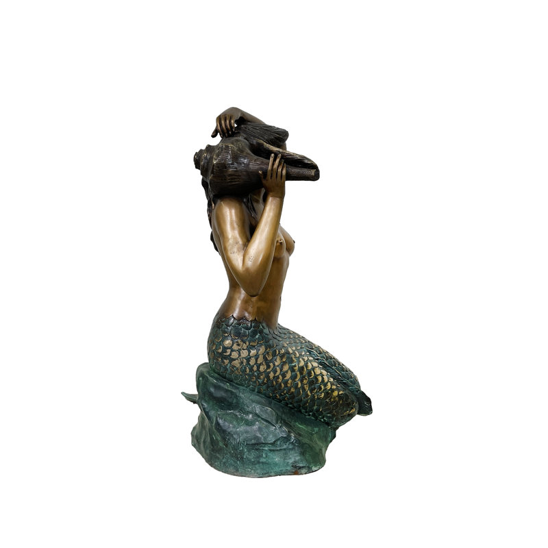 Metropolitan Galleries Bronze Mermaid Fountain Sculpture | Perigold
