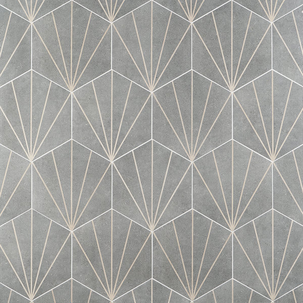Bond Tile Arbor Hex Beams 13" x 14.5" Porcelain Wall & Floor Tile (10. ...