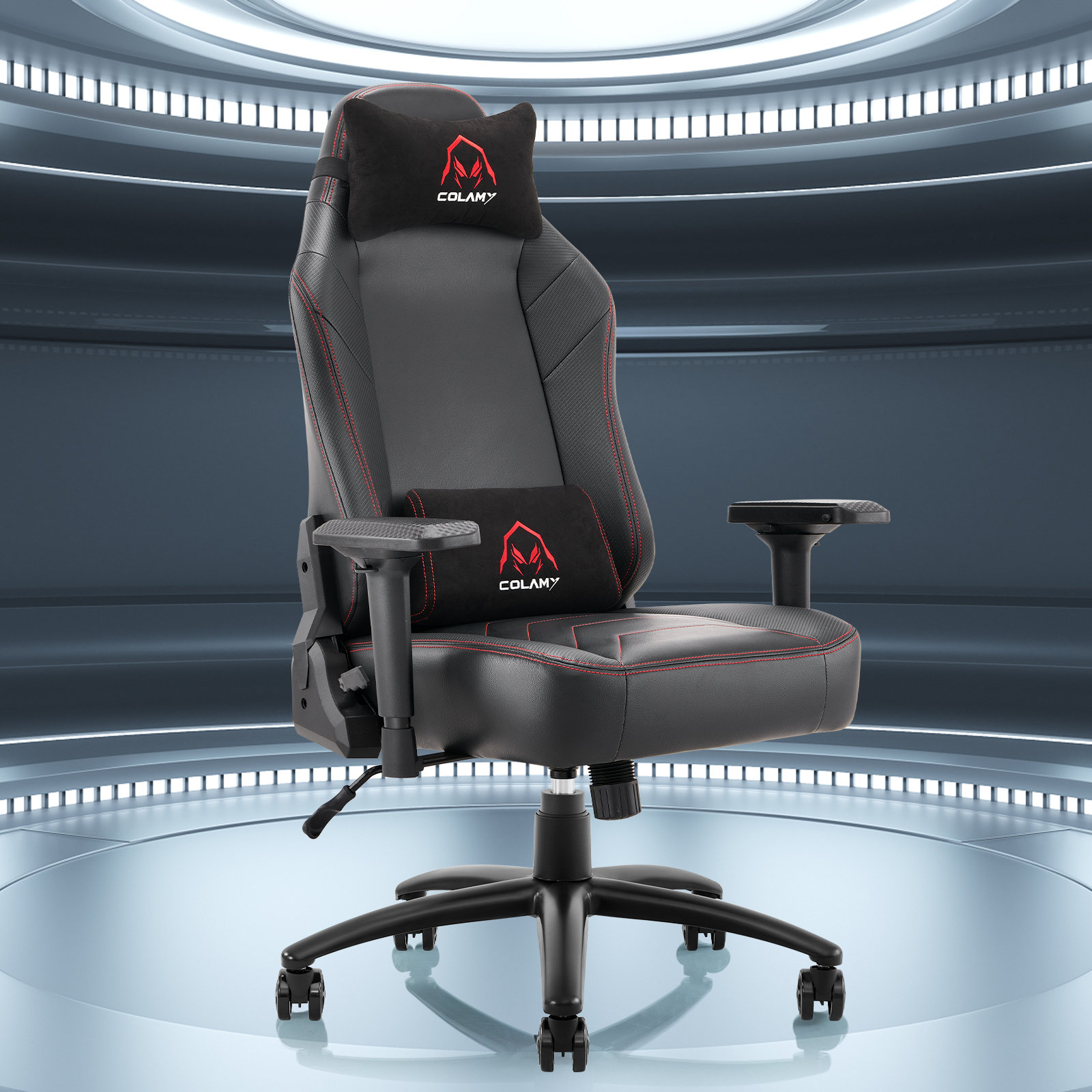 CHAIRKER Adjustable Reclining Ergonomic Faux Leather Swiveling PC ...