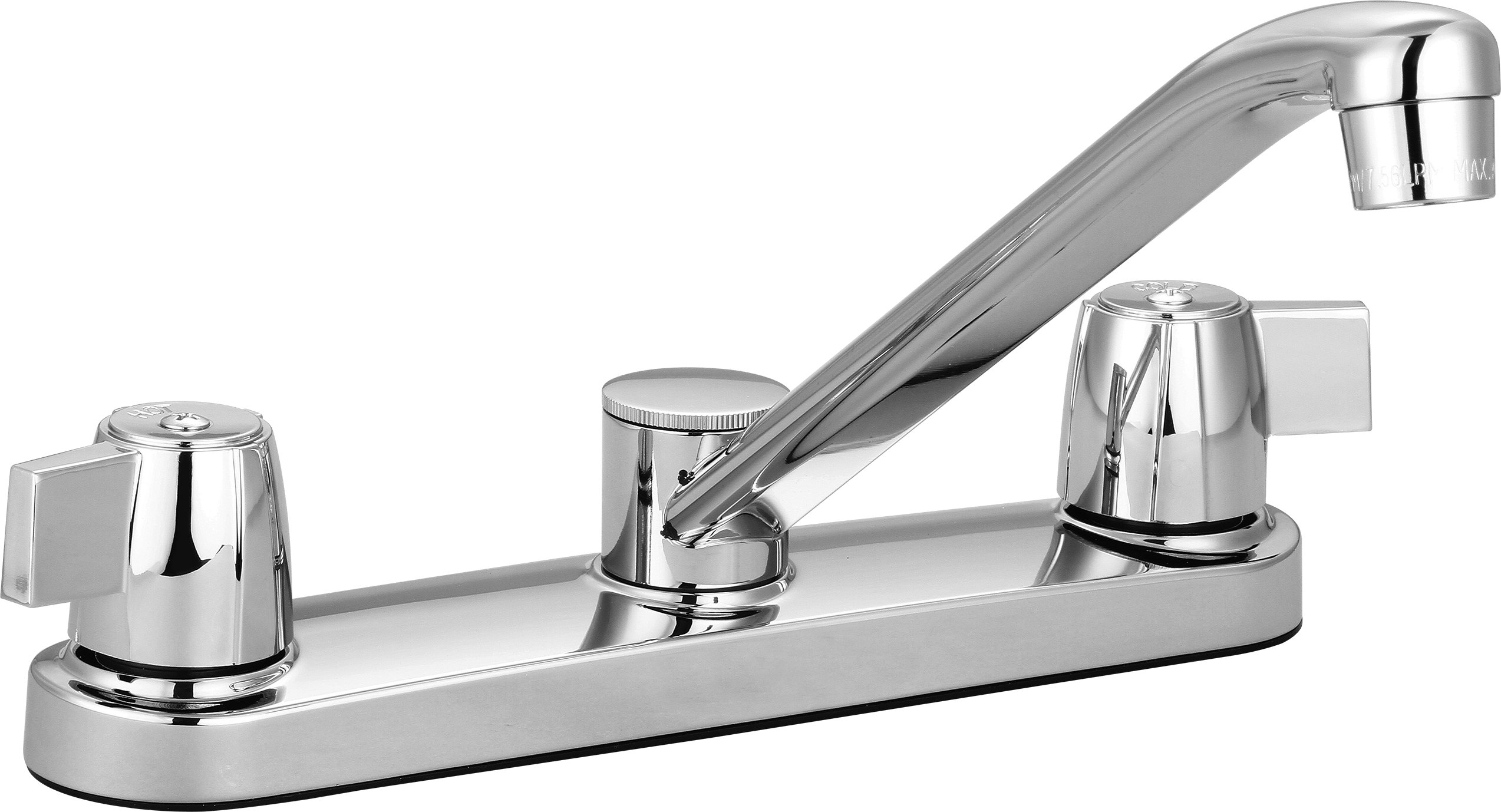 Banner Faucets Double Handle Kitchen Faucet with Side Spray - Wayfair ...