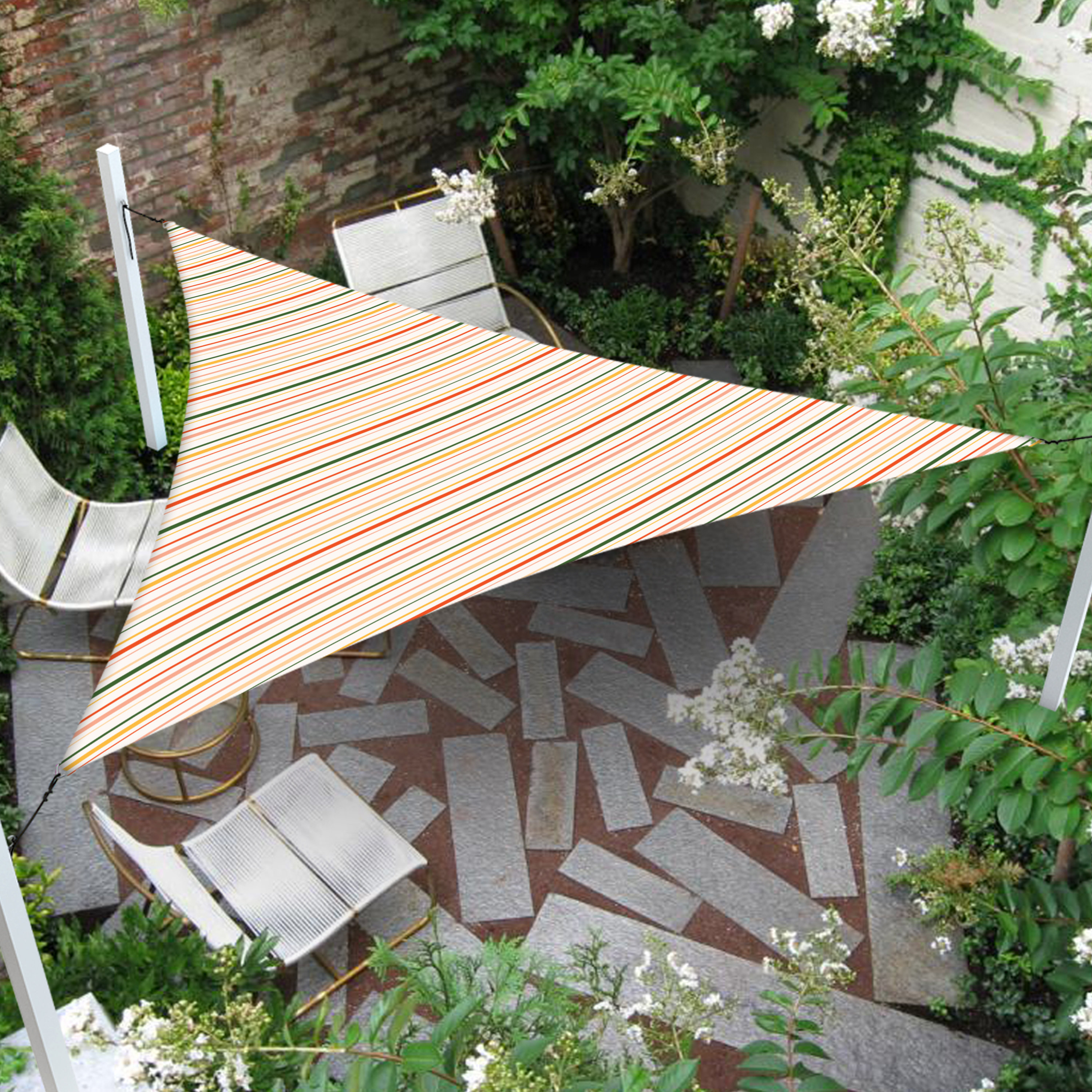 Covers & All Triangle Outdoor Sun Shade Sail Canopy, Residential ...