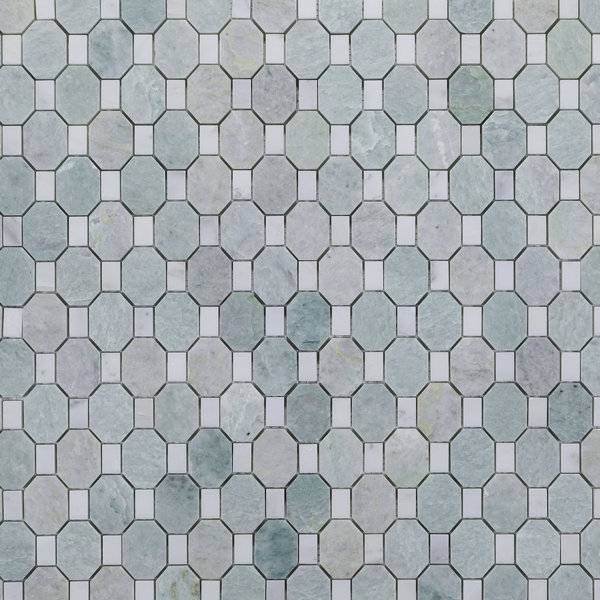 The Tile Square Marble Octagon and Dot Mosaic Wall & Floor Tile | Perigold