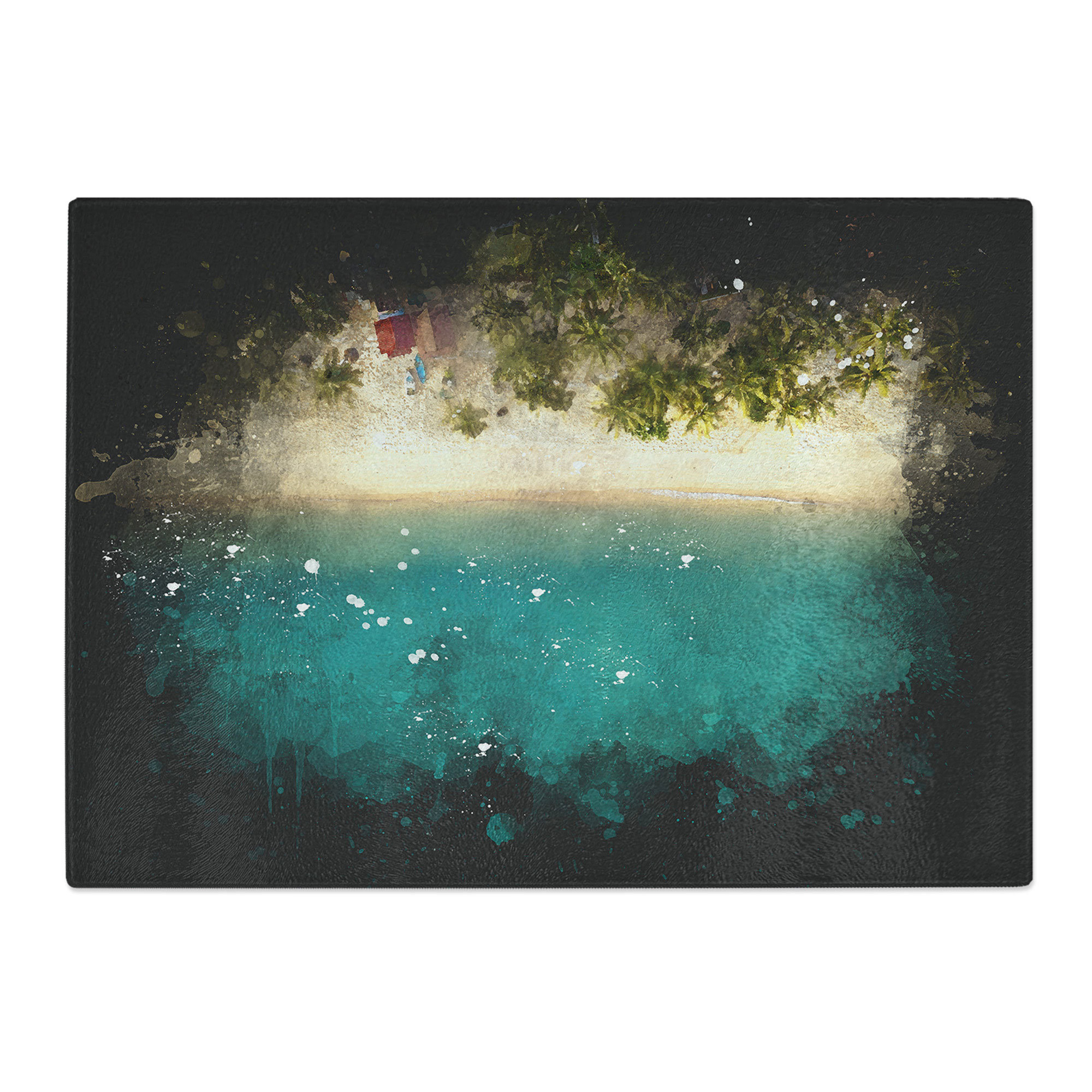 East Urban Home The Fishing Boat Paint Splash Chopping Board | Wayfair.ie