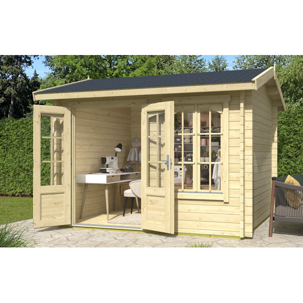 Technoflex Chic-Sheds Sutton 1 Solid Wood Garden Shed 11-Ft X 10Ft With ...