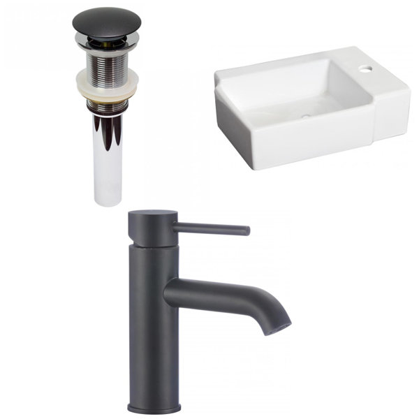 Plumbing N Parts Lavabo de salle de bain vasque rectangulaire en ...