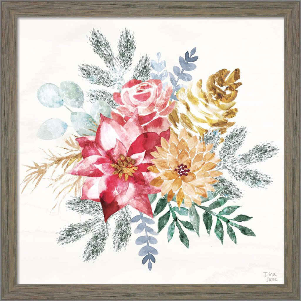 The Holiday Aisle® Holiday Sparkle II By Dina June, Framed Wall Art ...