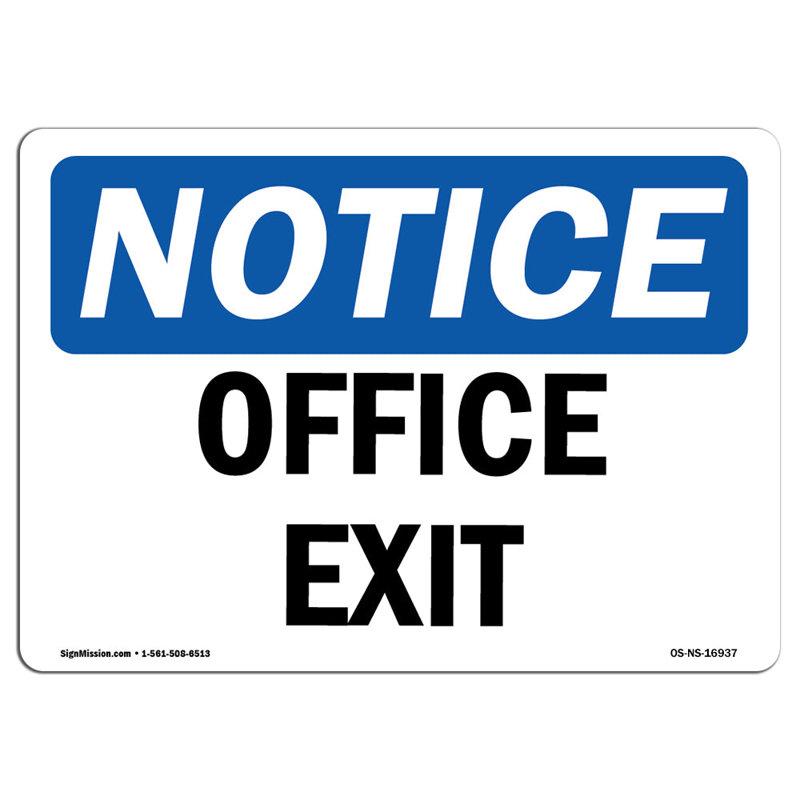 SignMission Notice Office Exit | Wayfair