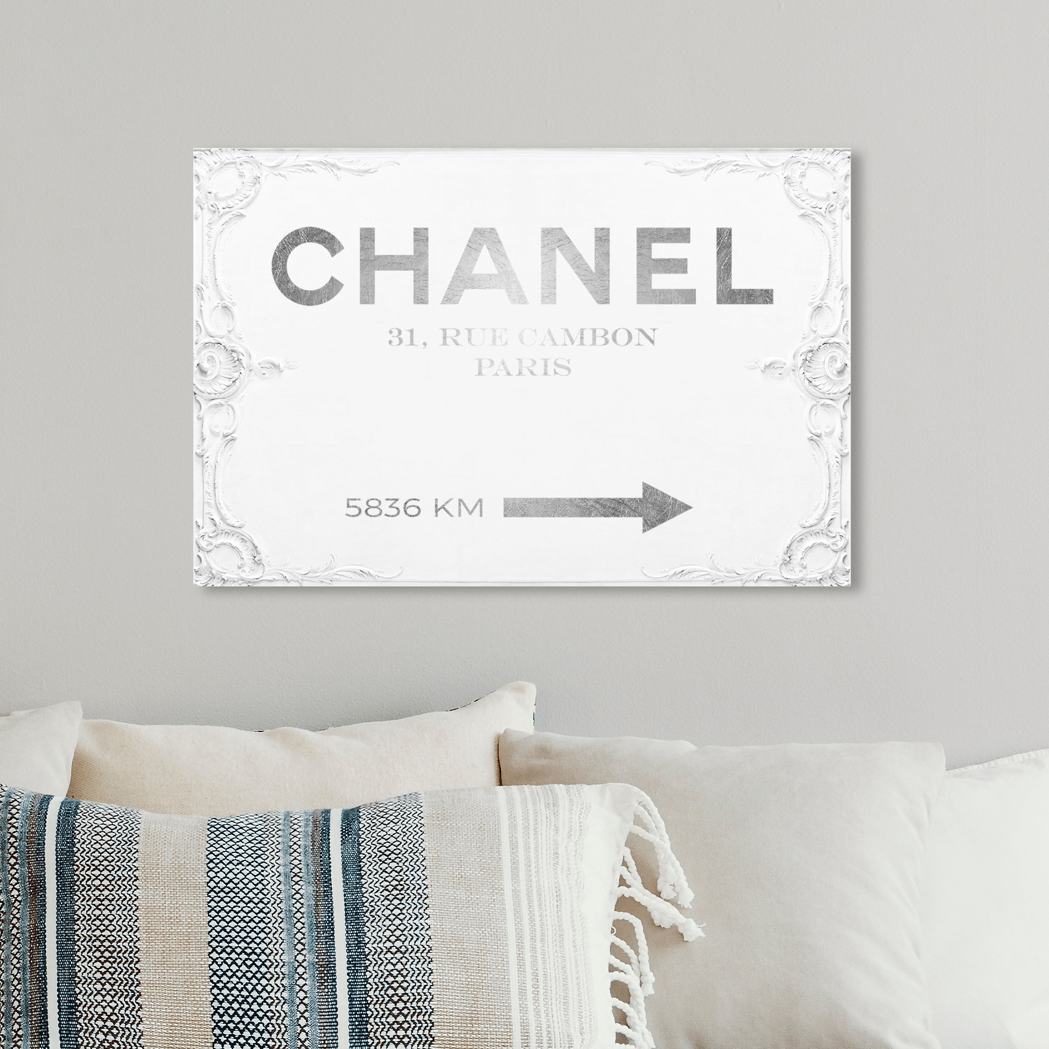 Oliver Gal Prints Fashion and Glam Couture Road Sign Rococo - Graphic ...