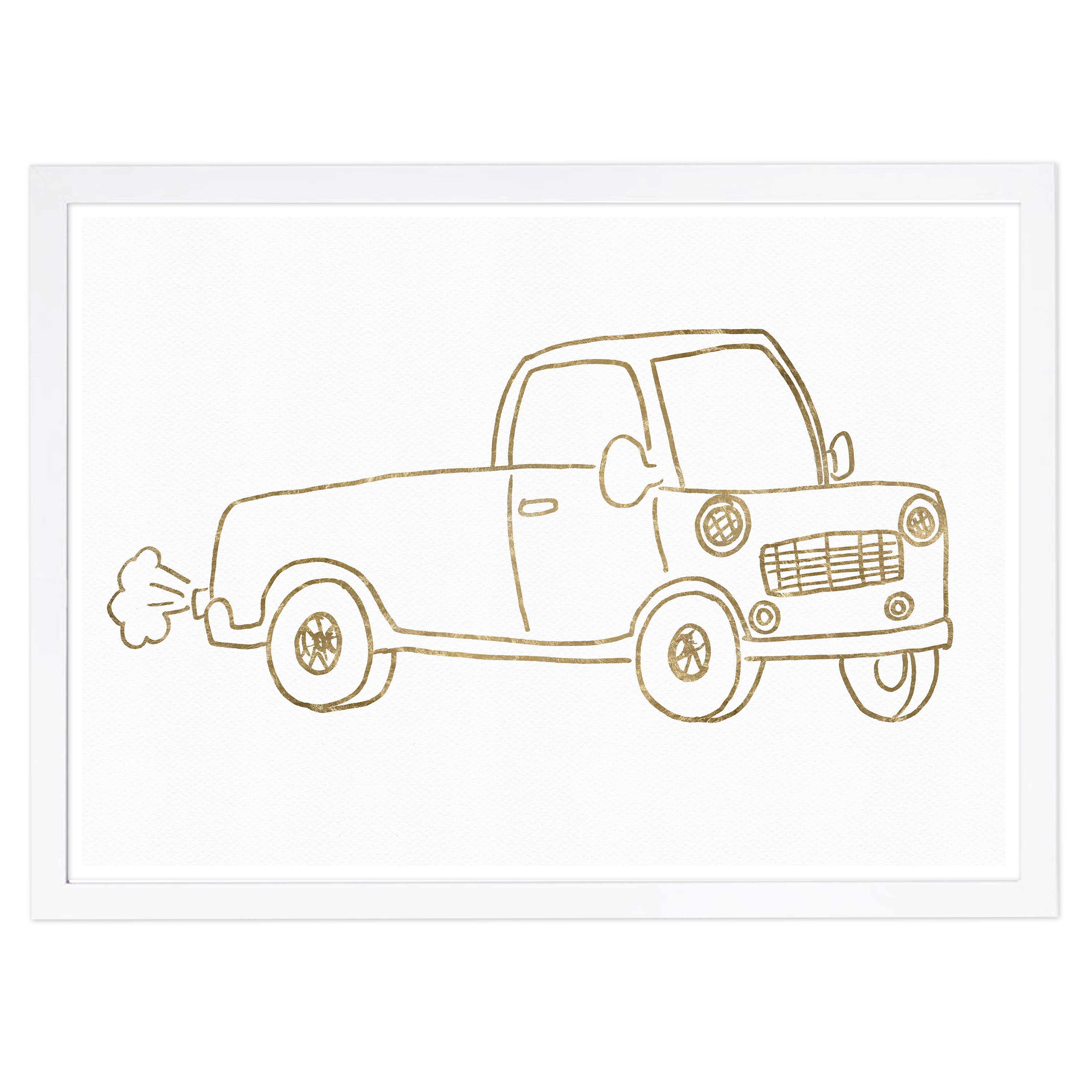 Winston Porter 'Pickup Truck' Framed Drawing Print - Wayfair Canada