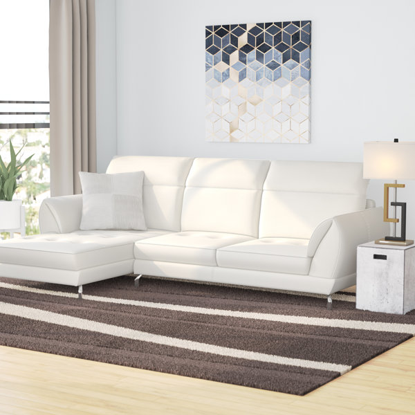 Orren Ellis Brinn Upholstered Sectional & Reviews | Wayfair