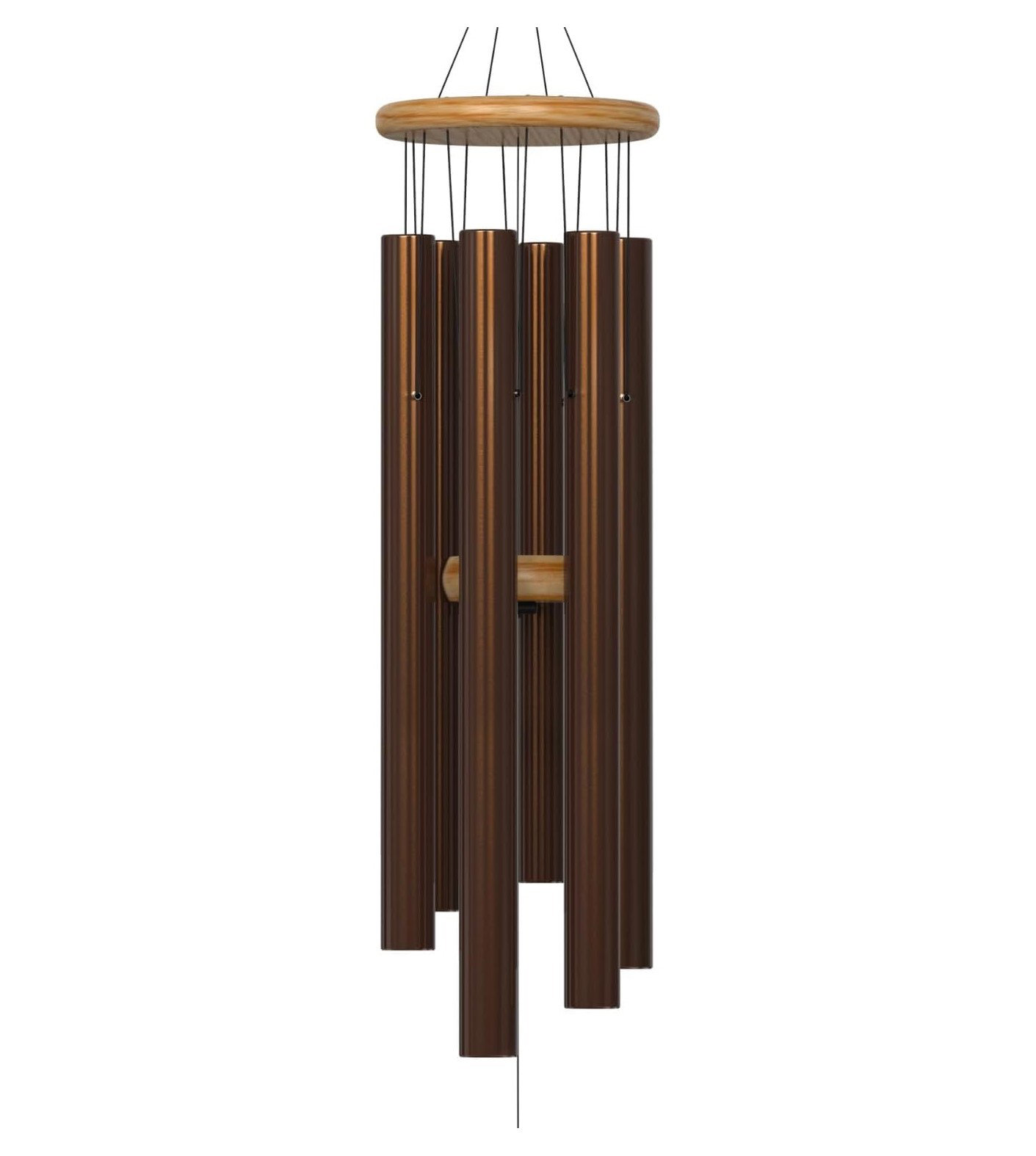Arlmont & Co. Large Wind Chimes 35” Brown Modern Wind Chimes For Deep ...