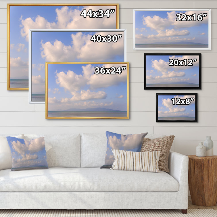 Highland Dunes Clouds Sky - Picture Frame Photograph on Canvas | Wayfair