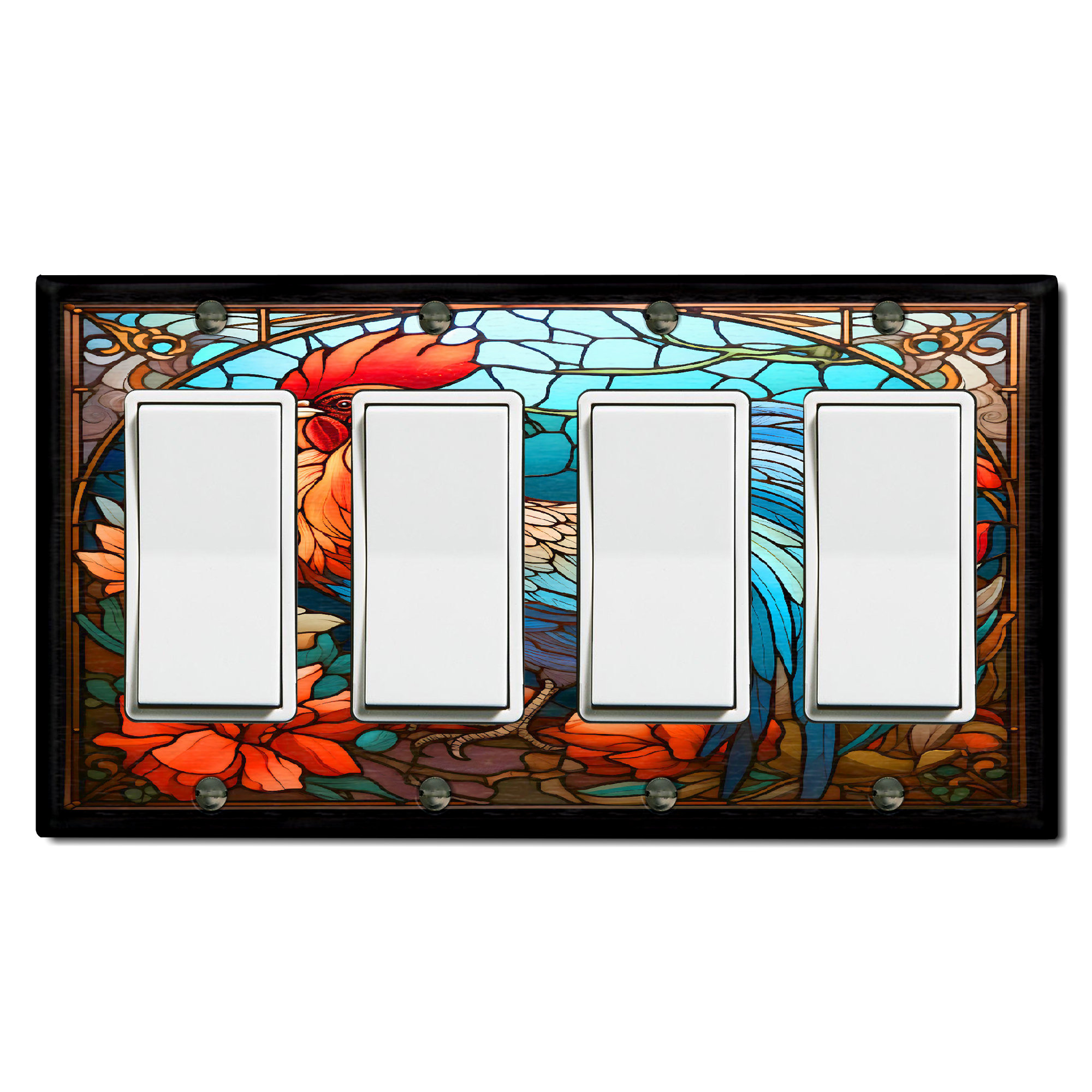 WorldAcc Nature Themed 4 - Gang Wall Plate | Wayfair