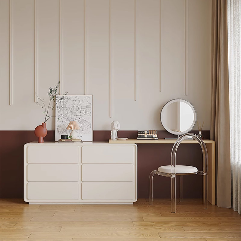 Hokku Designs Earnell Modern Home Office Expandable Dresser Desk Combo ...