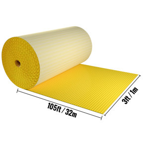 VEVOR Uncoupling Membrane Tile Membrane Underlayment 3 x 105 ft 347 sq ...