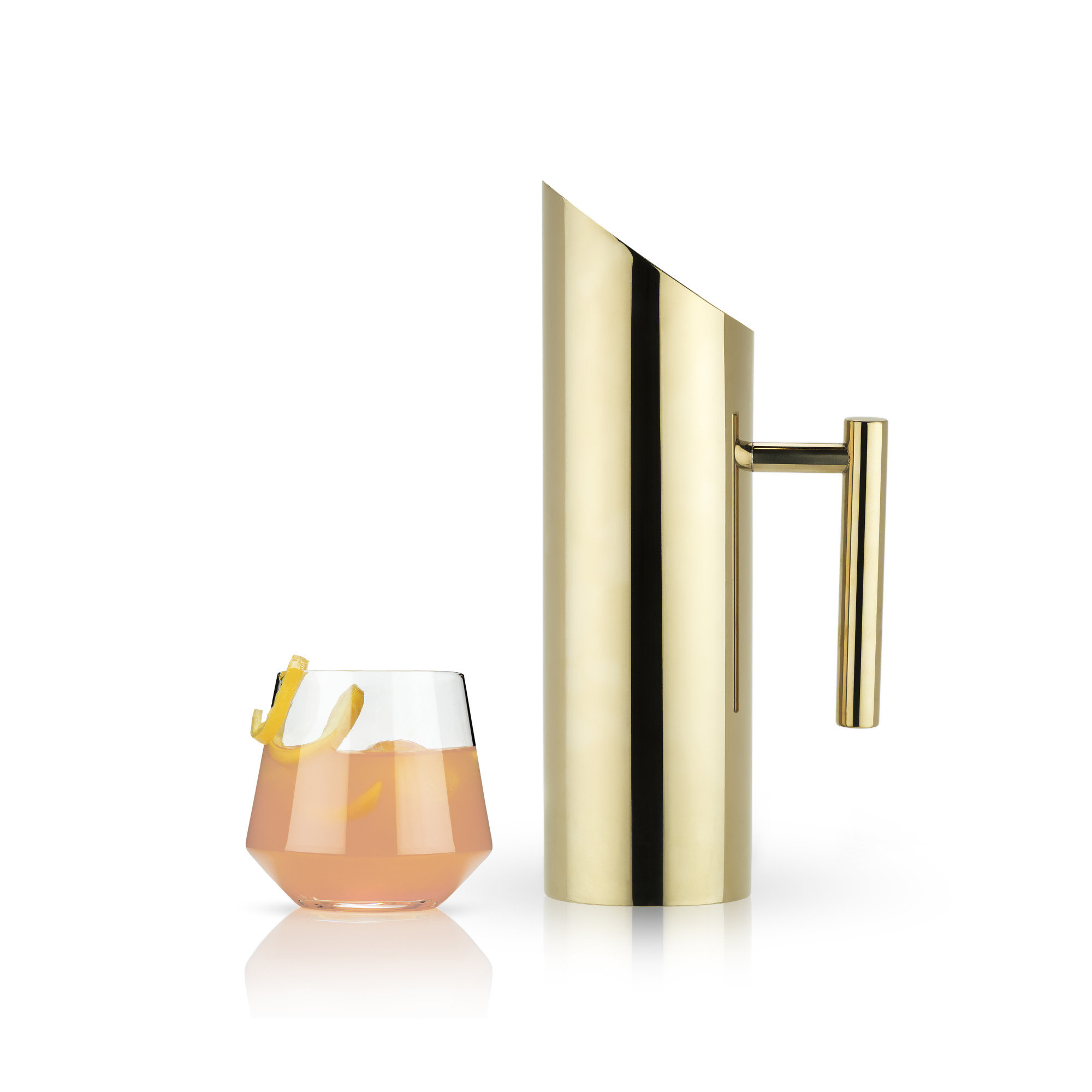 Viski Belmont Modern Stainless Steel Pitcher in Gold & Reviews | Joss ...