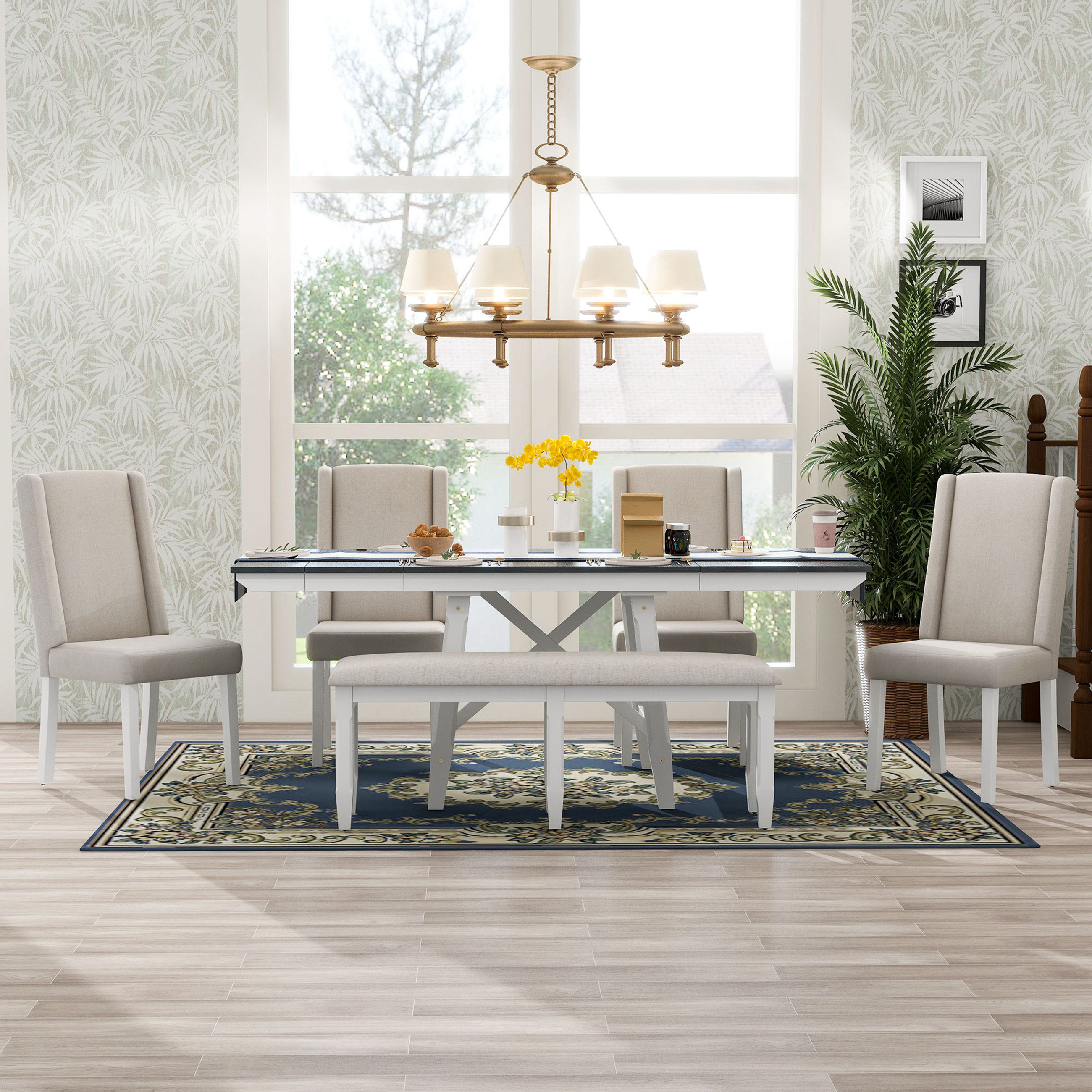 Gracie Oaks Inya 6 - Piece Extendable Dining Set - Wayfair Canada