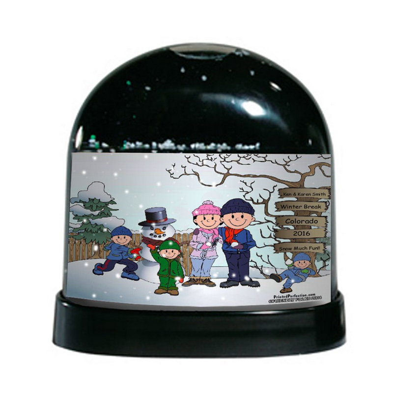 The Holiday Aisle® Friendly Folks Cartoon Caricature Three Boys Snowman ...