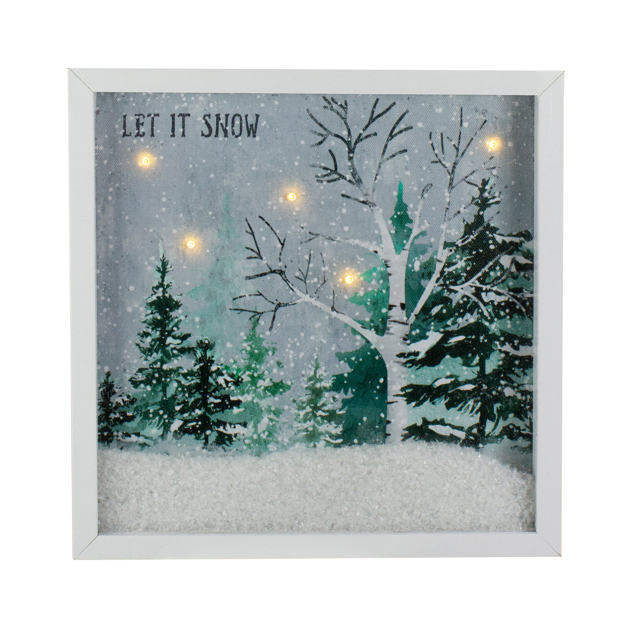 Northlight Seasonal LED Lighted Let it Snow Winter Forest Christmas ...