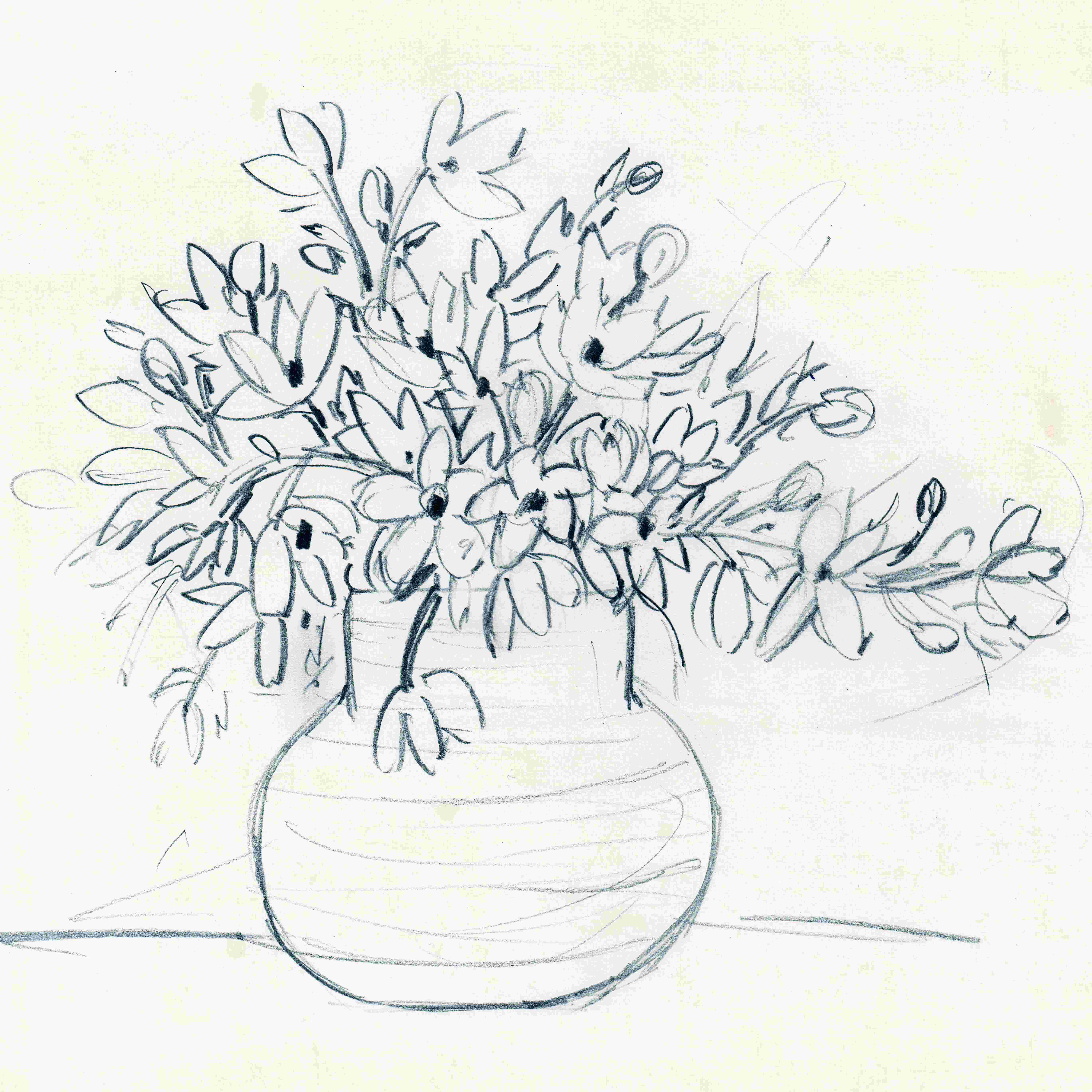 Winston Porter Simple Vase Sketch - Wrapped Canvas Painting | Wayfair