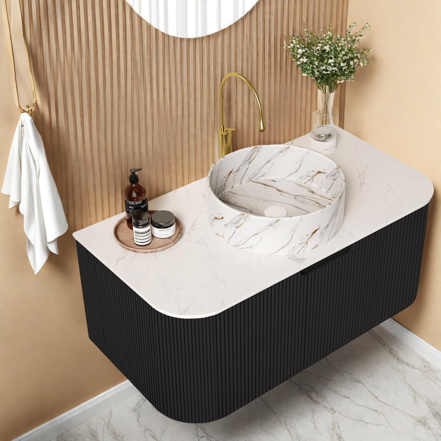 Wrought Studio™ Modern Vanities With Storage, Ceramic And Sintered ...