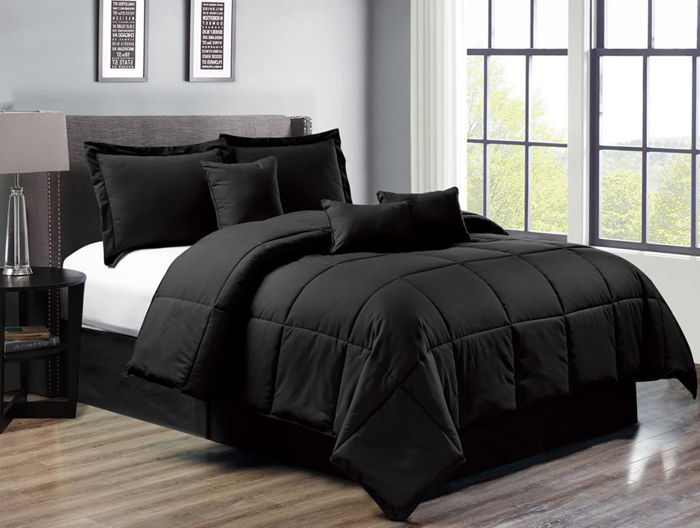 Home Mart Goods 7pc-Down Microfiber 7 Piece Comforter Set & Reviews ...