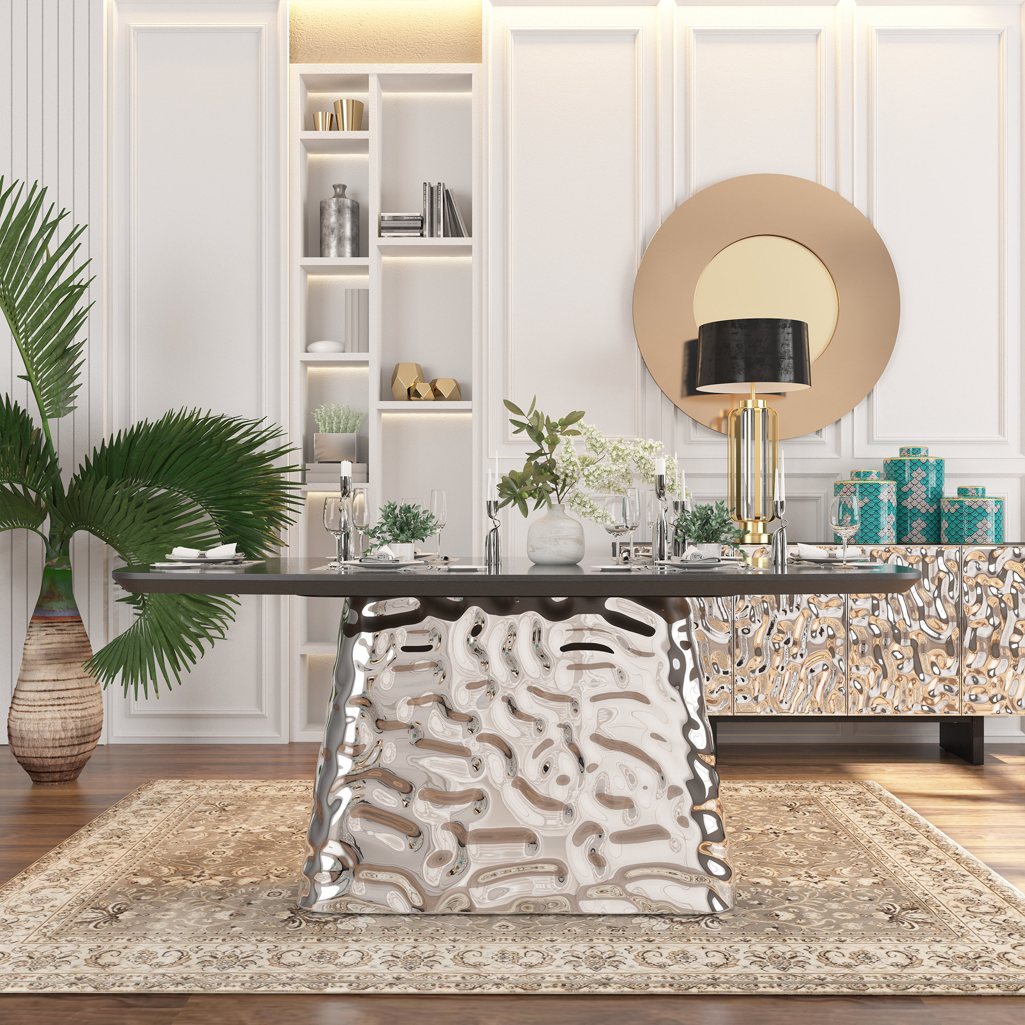 Red Barrel Studio Modern Dining Table 70.8 Inch Kitchen Table - Wayfair ...