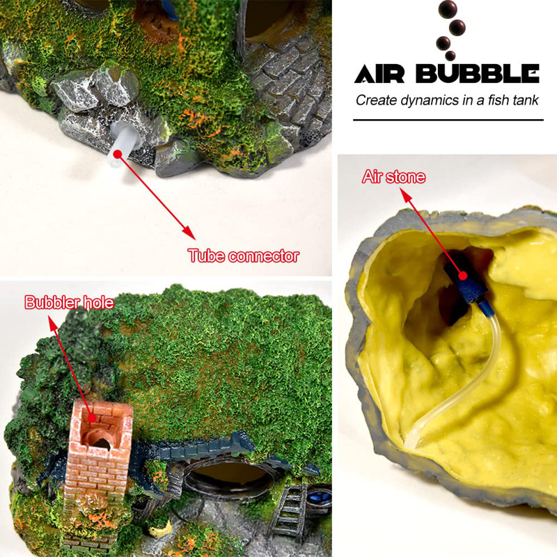 Tucker Murphy Pet™ Aquarium decorations like castle-themed fish tank ...