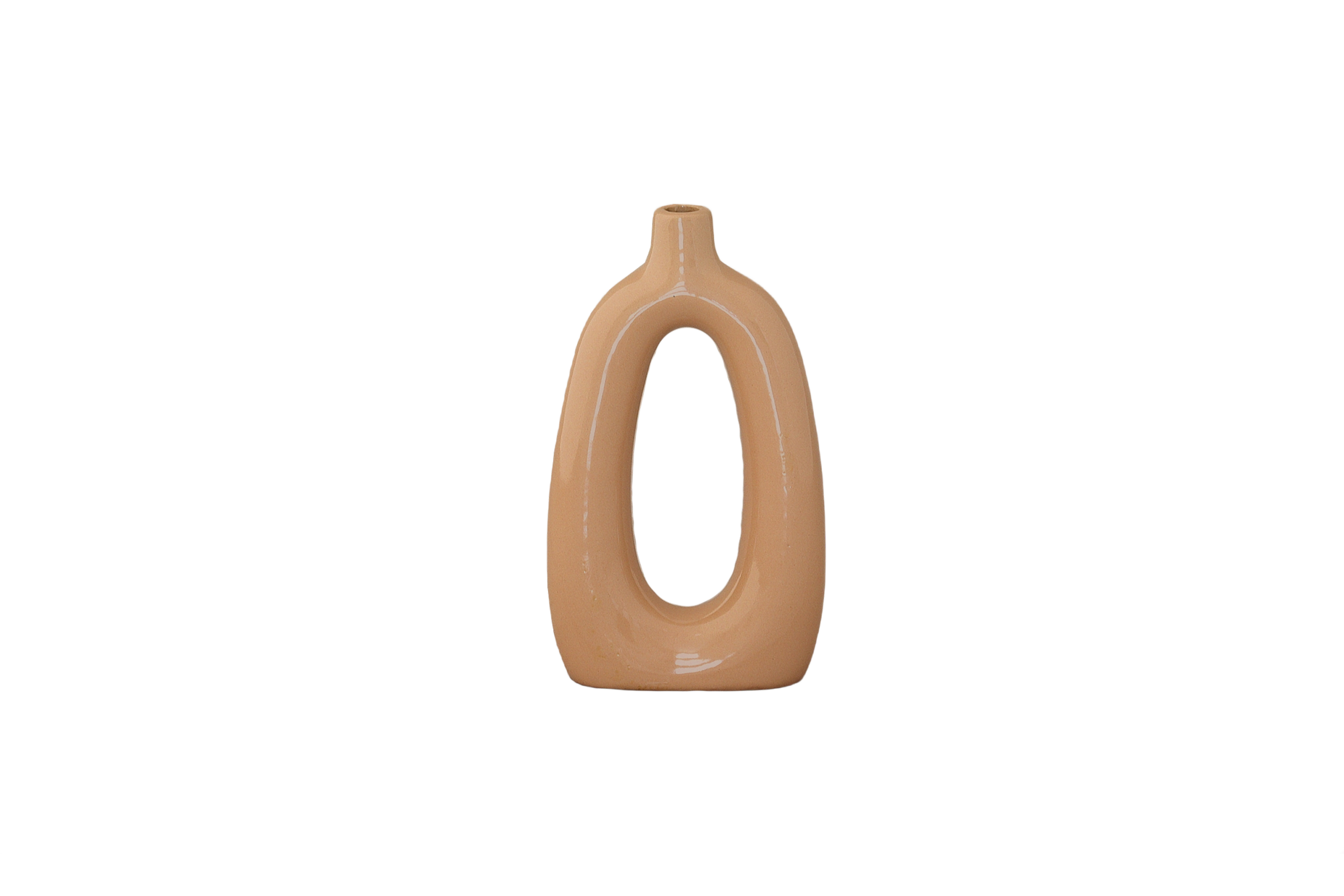 Latitude Run® Ceramic Oval Ring Vase Gloss | Wayfair