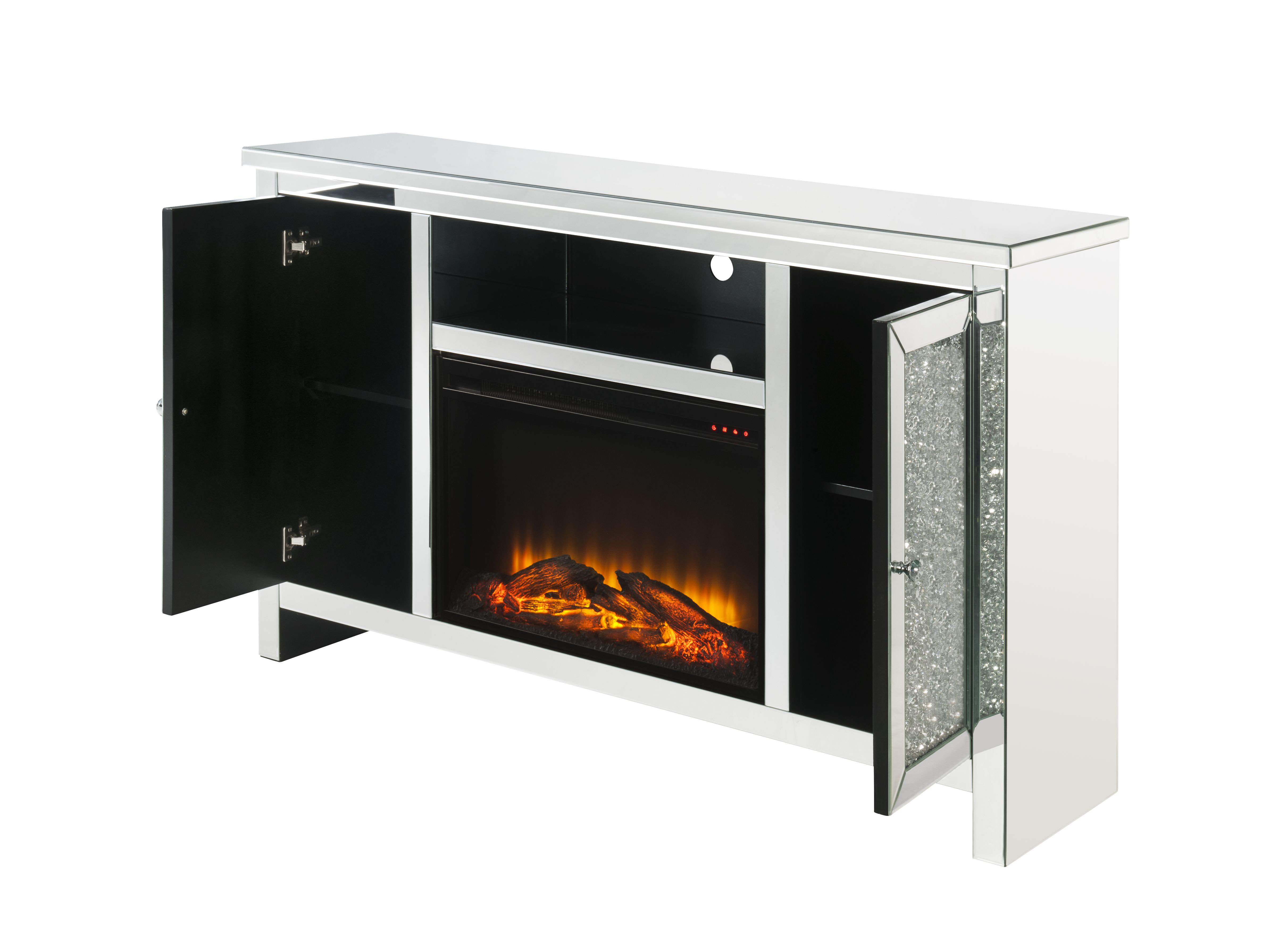 Everly Quinn Ligeia 0'' W Electric Fireplace | Wayfair