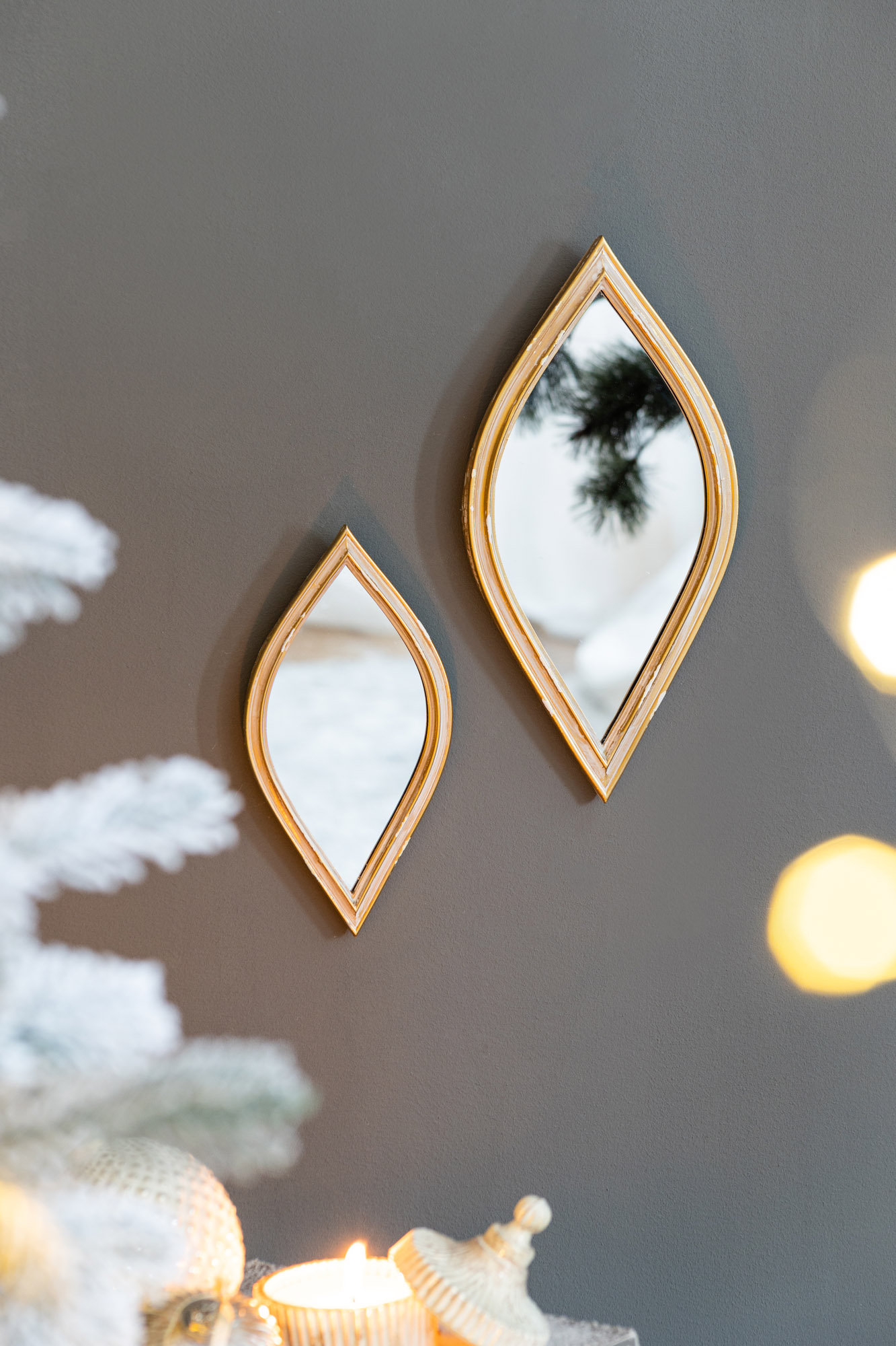 Mercer41 Small Decorative Mirror For Wall Decor, 2 Pieces Wall Akridge ...