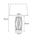 Fairmont Park Alexarae 50cm Glass & Metal Table Lamp with linen shade ...