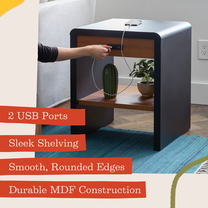 Latitude Run® Tabias Sled End Table with Storage | Wayfair
