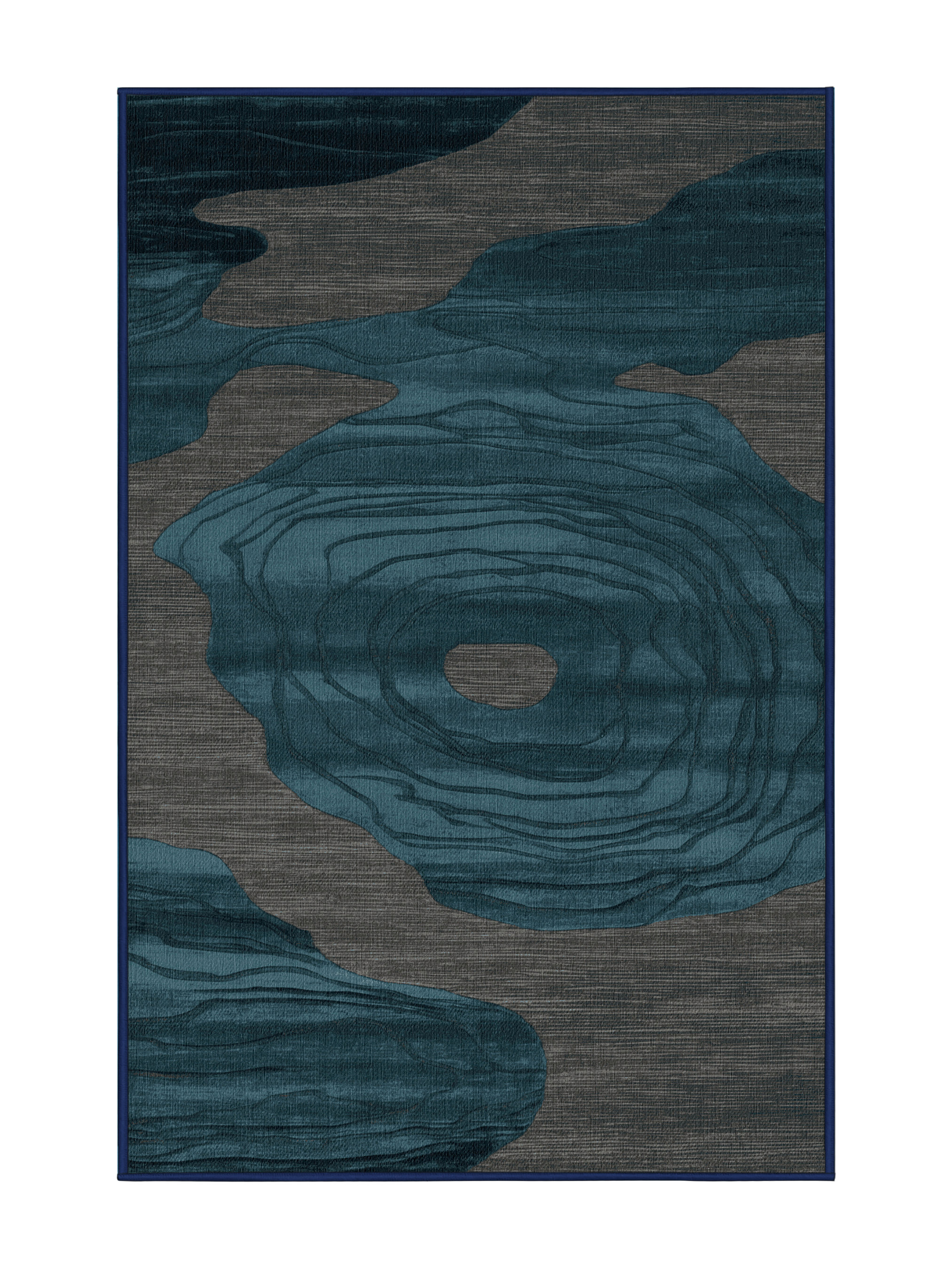 Hokku Designs Machine Washable Abstract Blue Area Rug | Wayfair