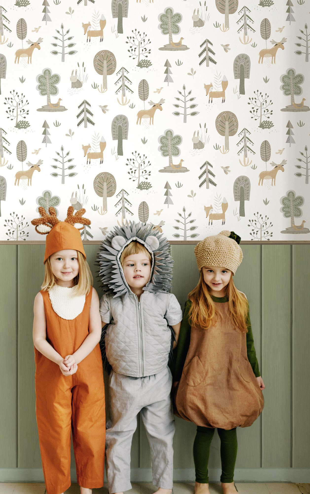 Galerie Wallcoverings Little Explorers 2 Country Animals Wallpaper Roll ...