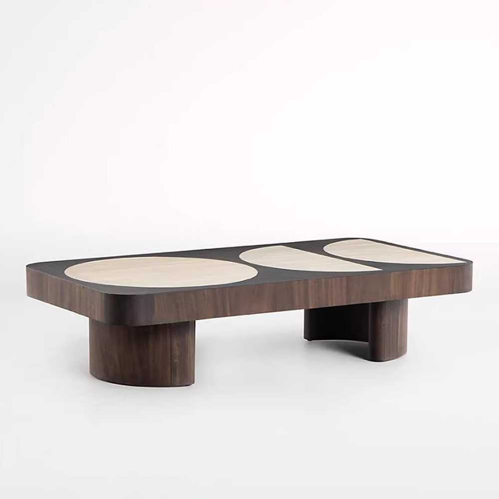 Hokku Designs Modern wabi-sabi style solid wood coffee table | Wayfair