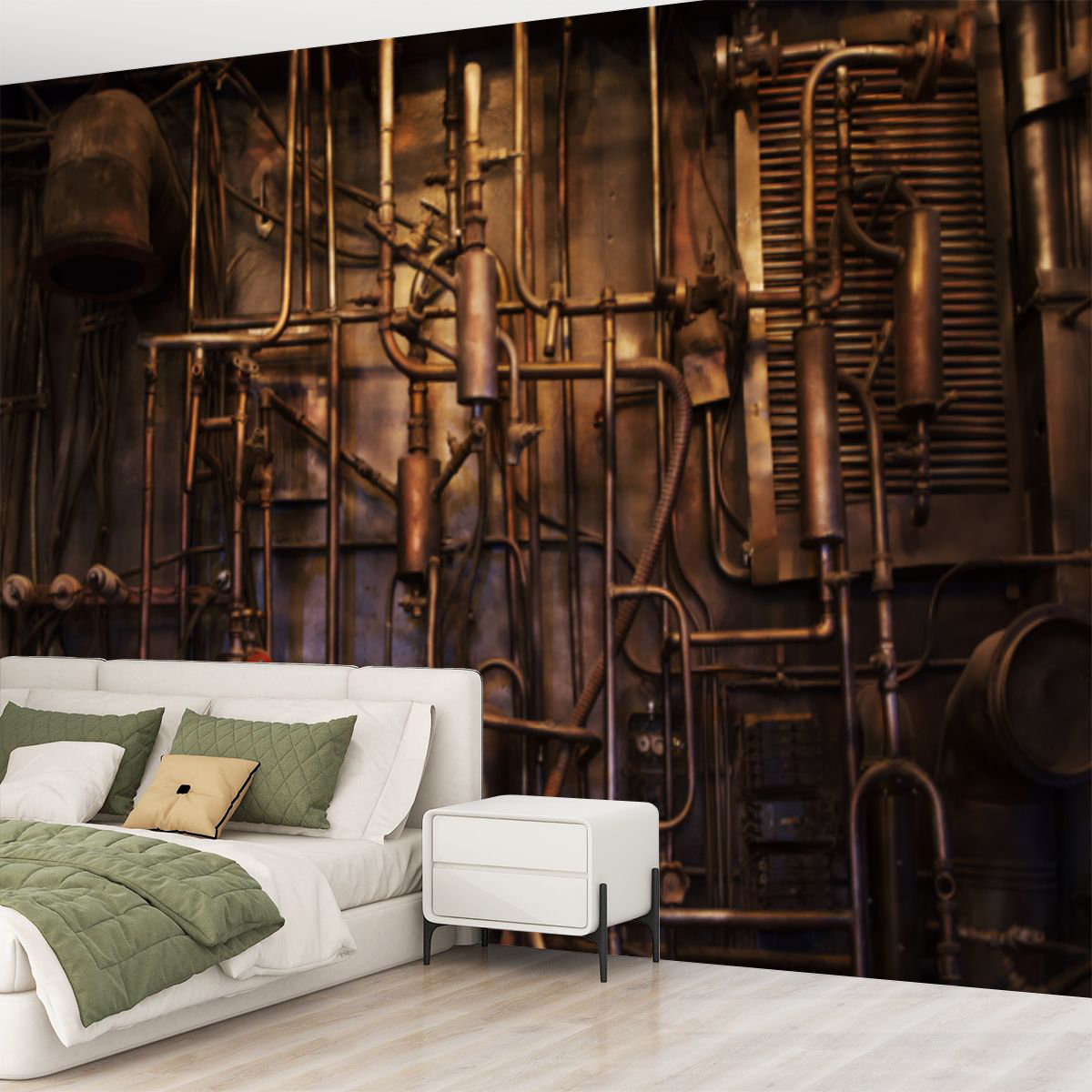 Trent Austin Design® Peel and Stick Canvas Wallpaper Wall Mural Copper ...