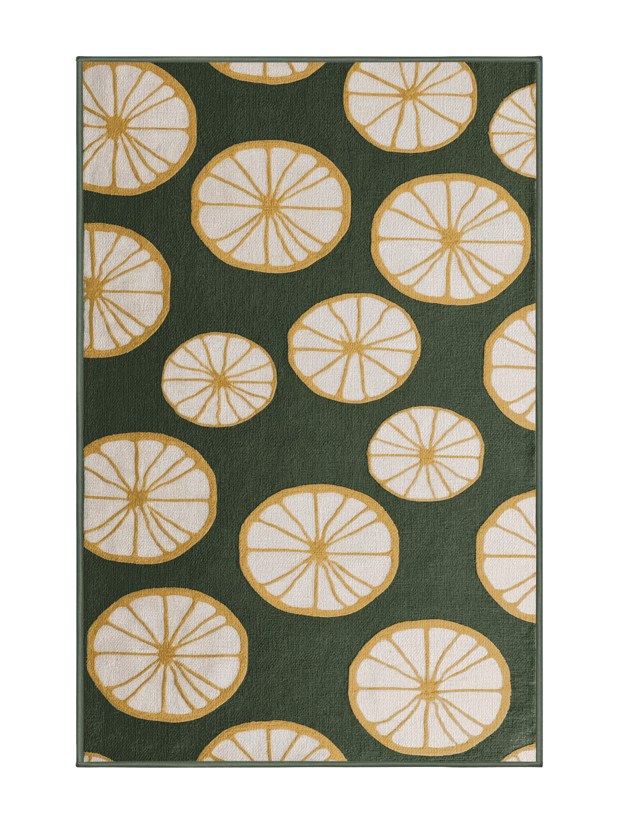 Dakota Fields Washable Grapefruit White Fruits Area Rug | Wayfair