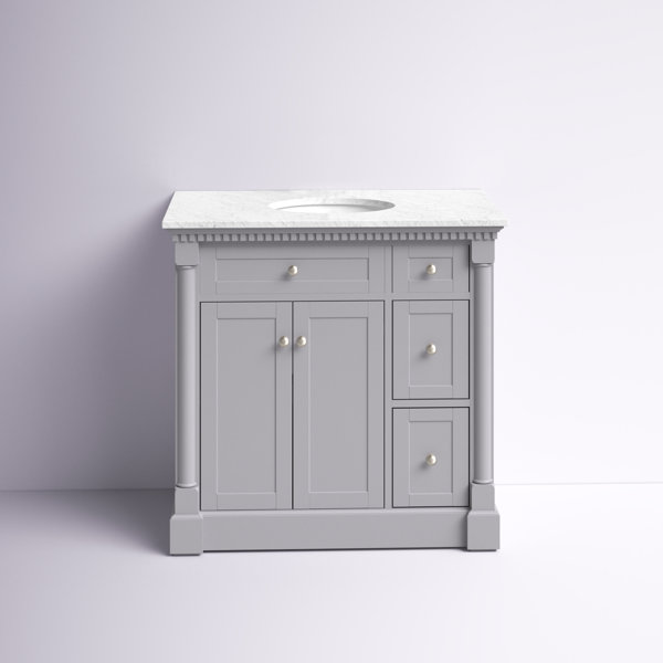 Red Barrel Studio® 36'' Single Bathroom Vanity with Marble Top ...