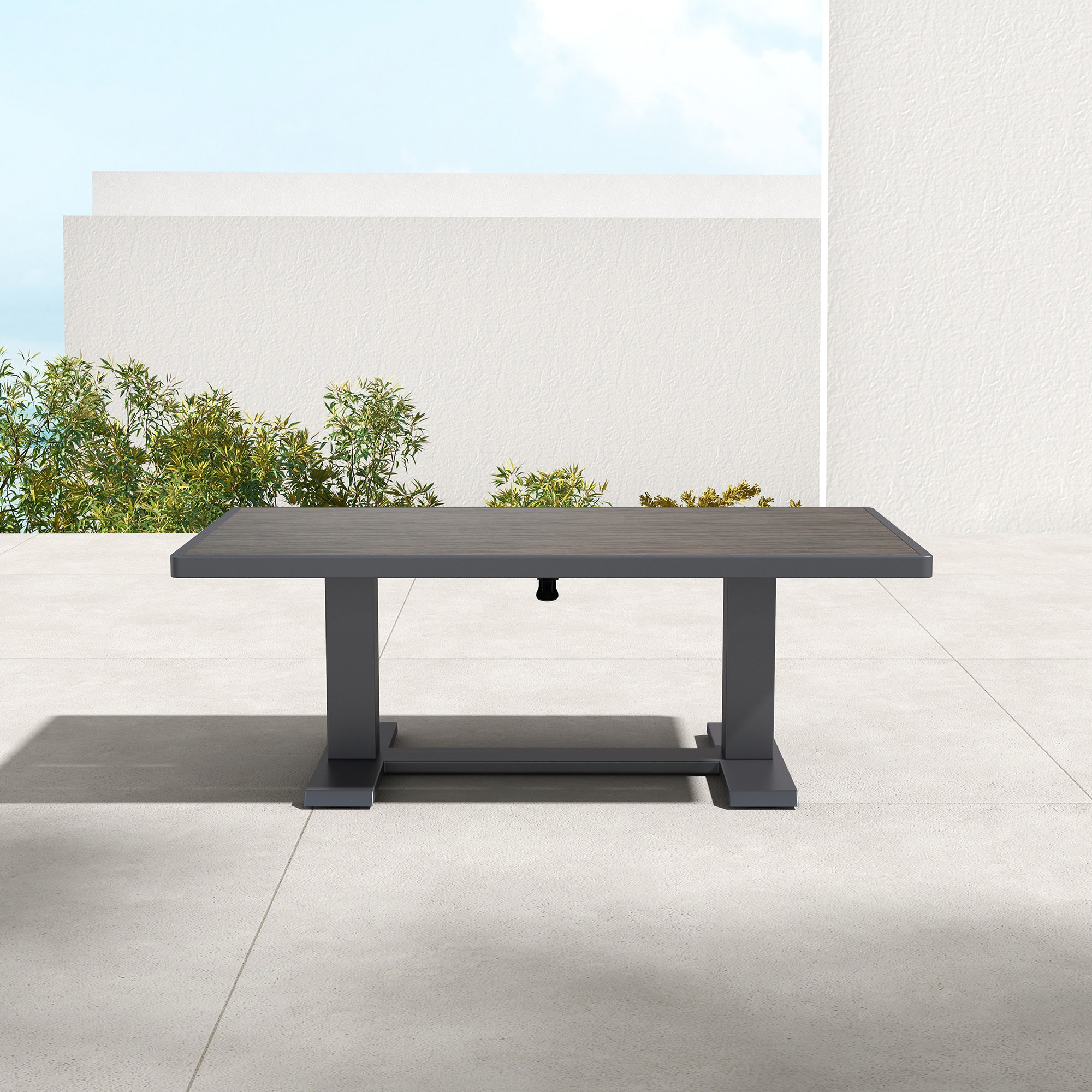 Latitude Run® Adjustable Height 55" X 31" Outdoor Dining Table | Wayfair