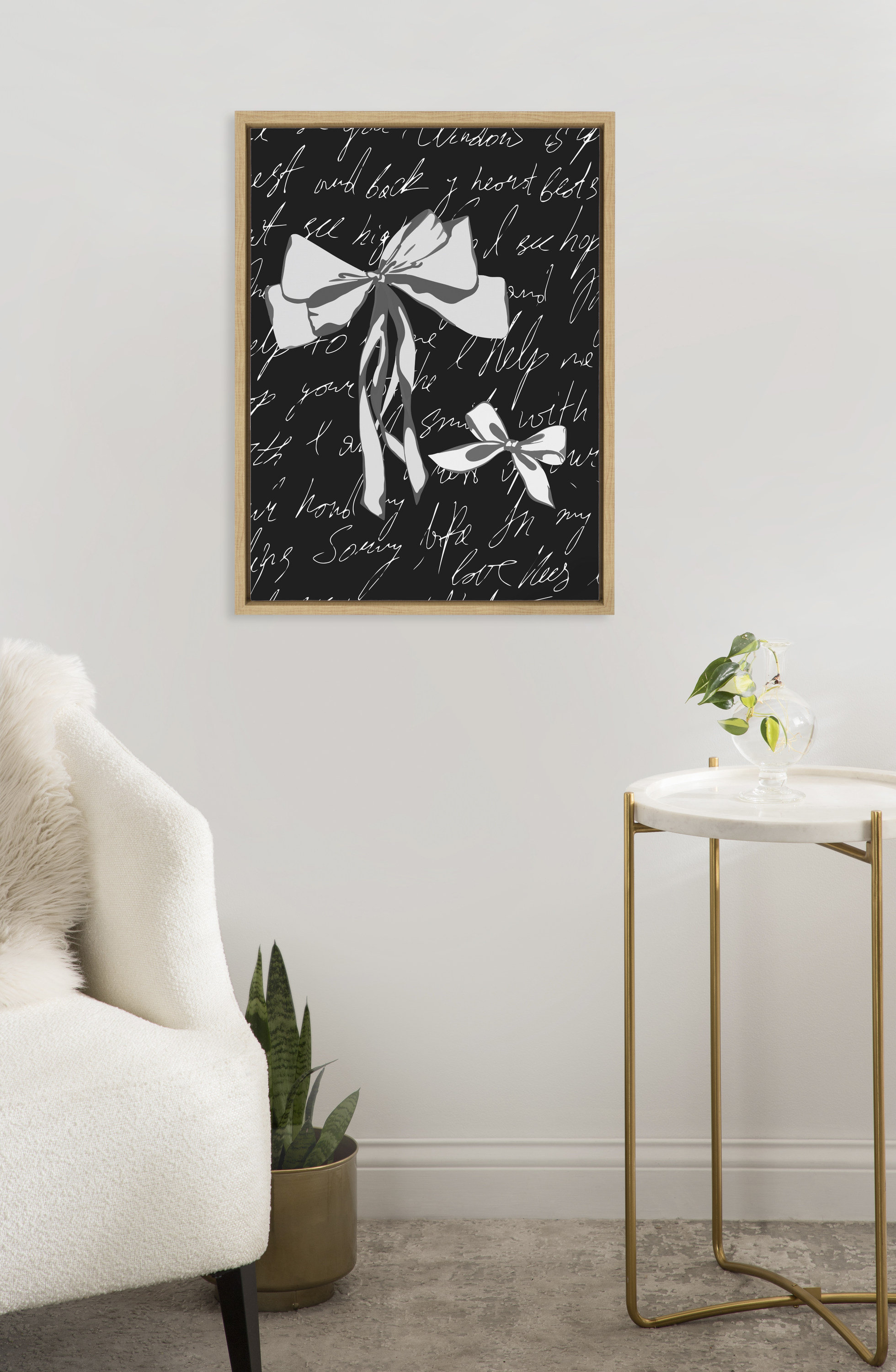 Lark Manor™ Modern Ribbon Framed Canvas Wall Art | Wayfair