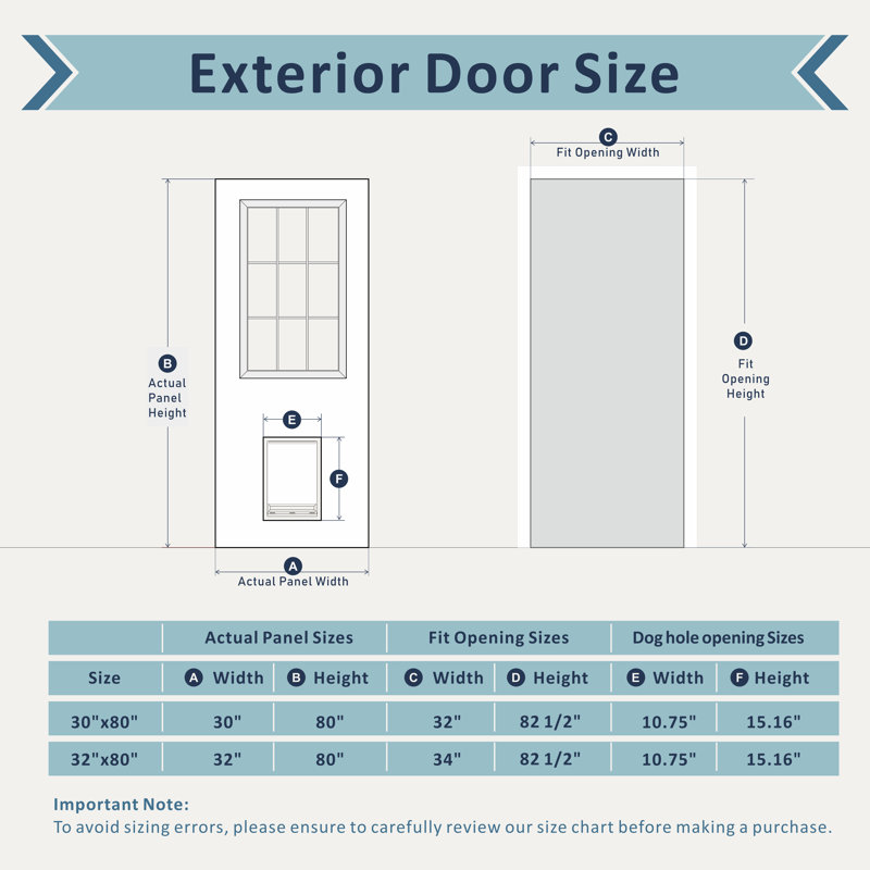 universal door size