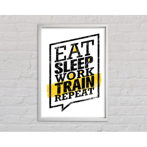 Bright Star Eat Sleep Work Train Repeat 1 - Single Picture Frame ...