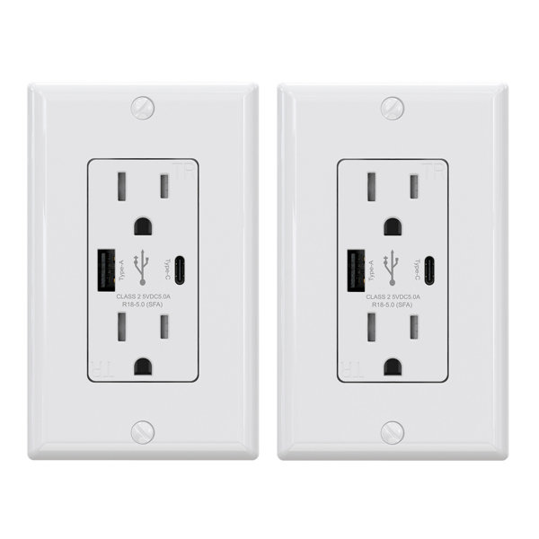 ELEGRP 15 Tamper Resistant Outlet with USB Port & Reviews | Wayfair