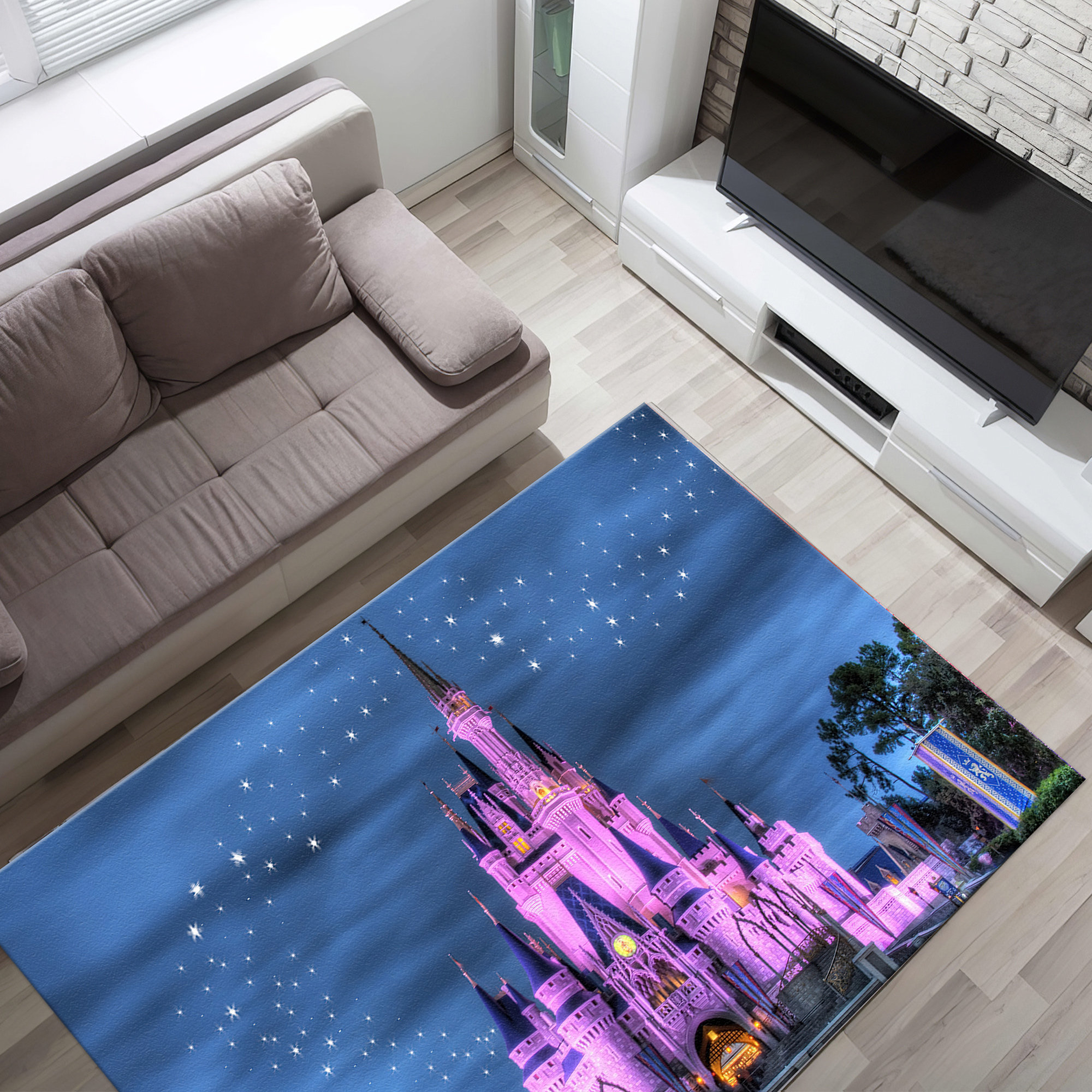 kayra export Non-Woven Soft Type Printed Rug with Elegant Floral Motif ...