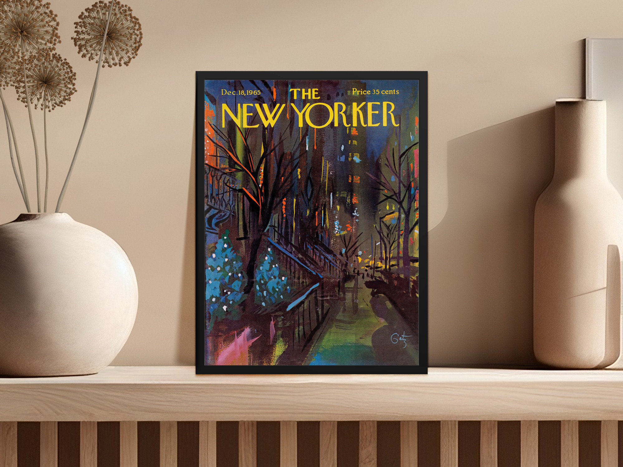 Ivy Bronx The New Yorker December 18 1965 Cover Illustration Framed ...