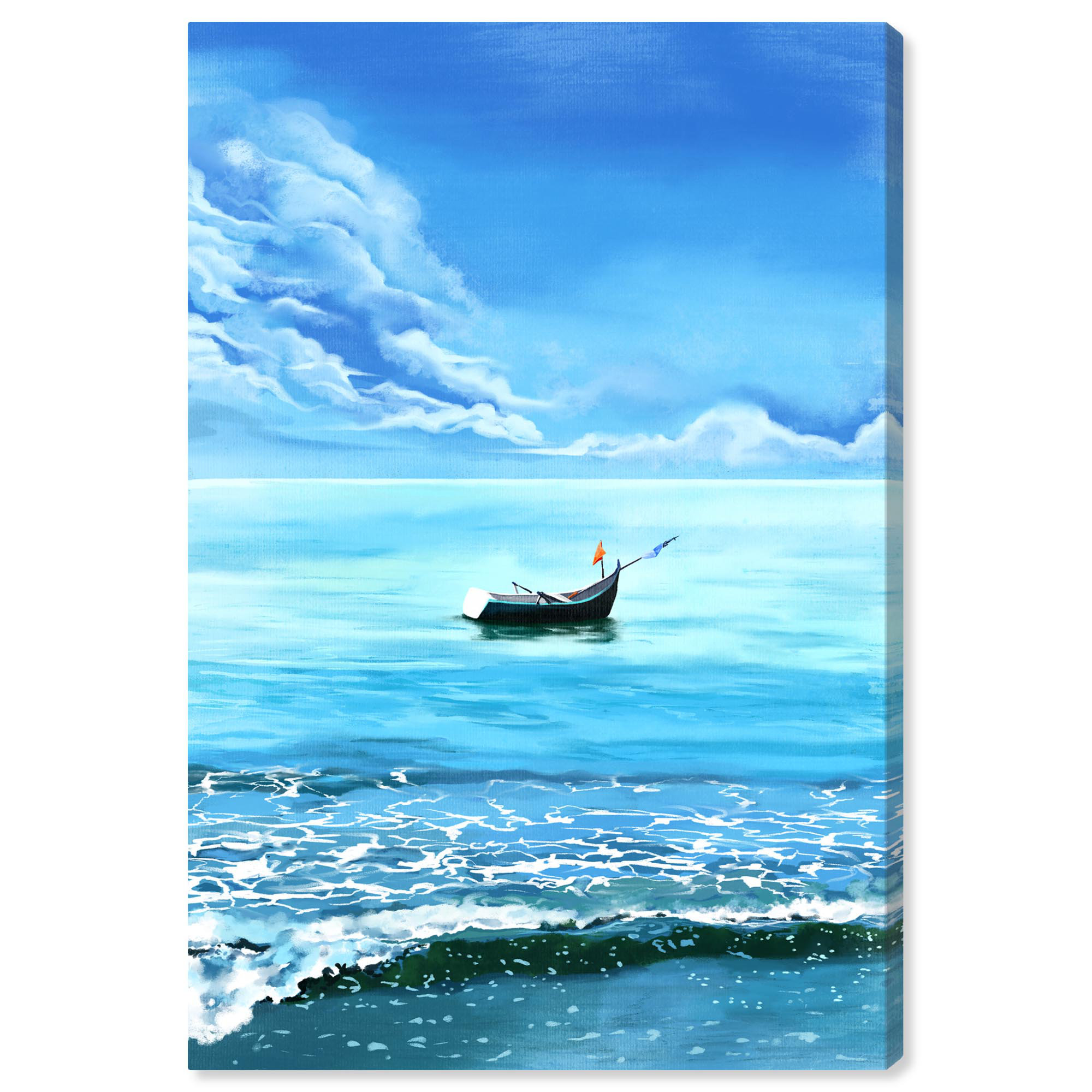 Art Remedy Adrift Canvas Modern Beach Wall Art by Art Remedy | Wayfair