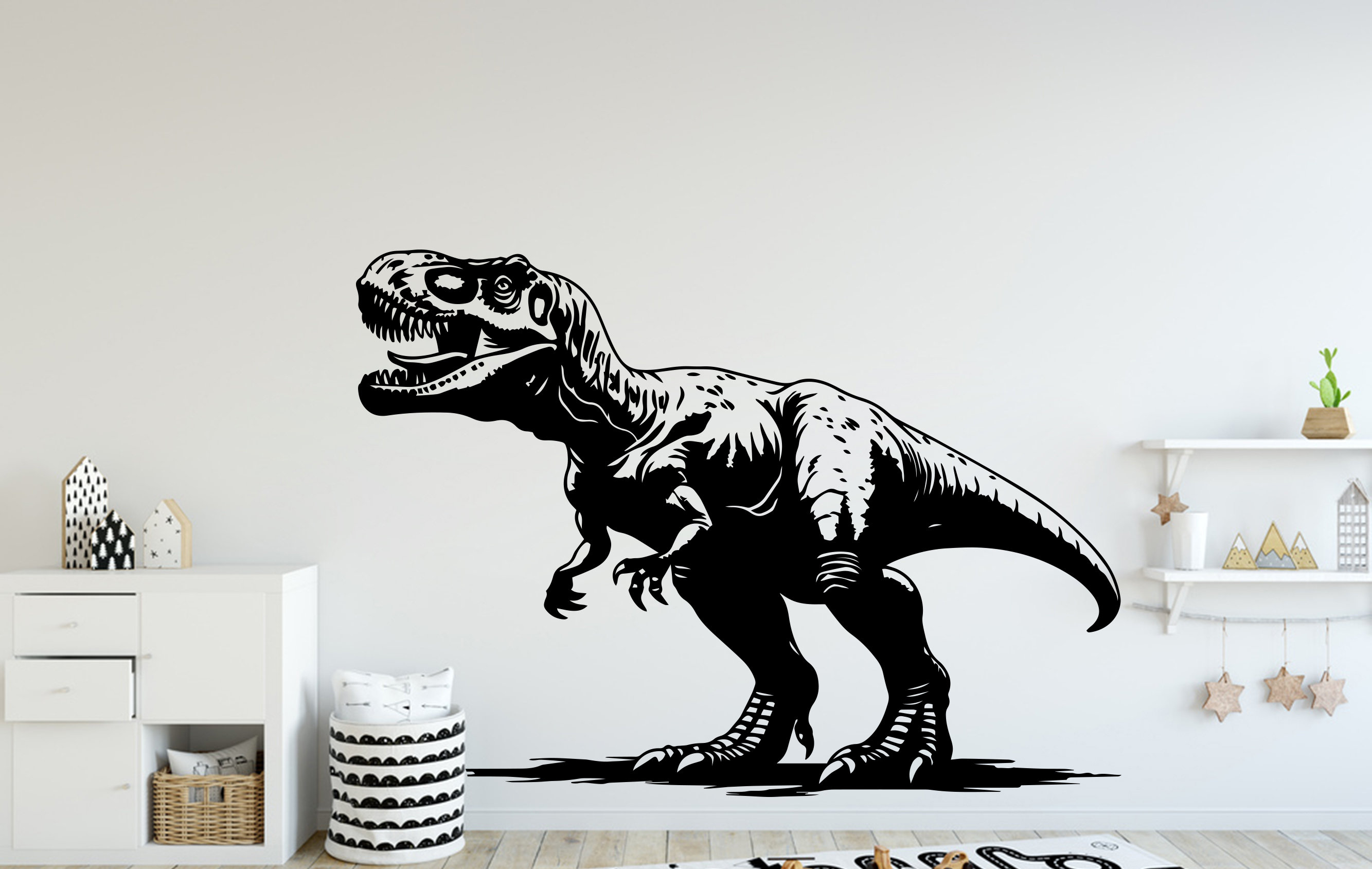 Trinx Dinosaur Wall Decor Custom T-Rex Art Decal Dinosaur Personalized ...