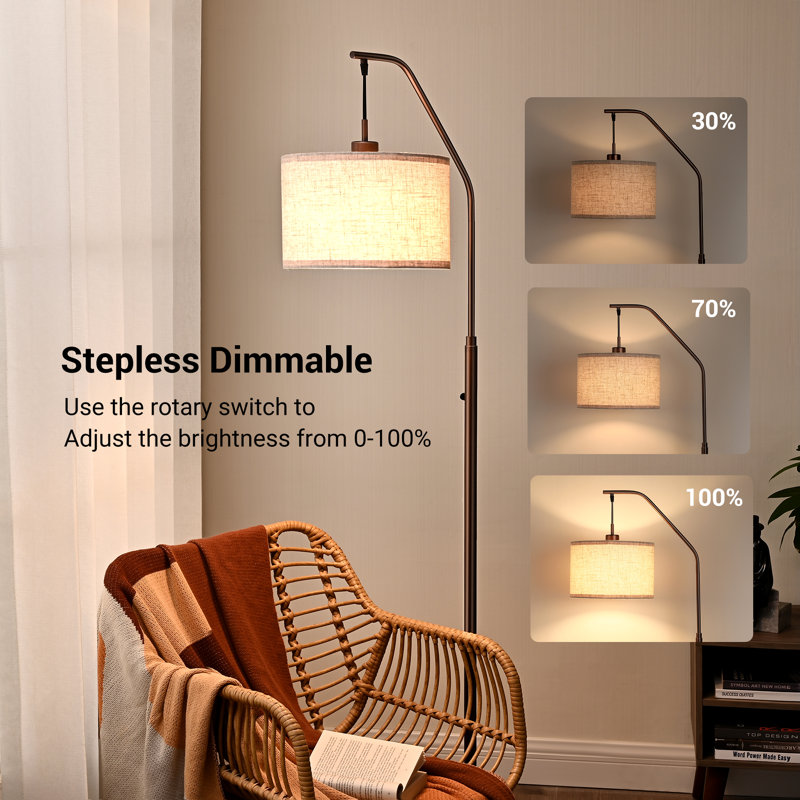 George Oliver Mccurry 68" Arched Dimmable Floor Lamp & Reviews | Wayfair