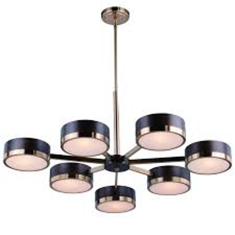 Orren Ellis Light Hermena Dante Vii Drum Chandelier with Glass Accents ...
